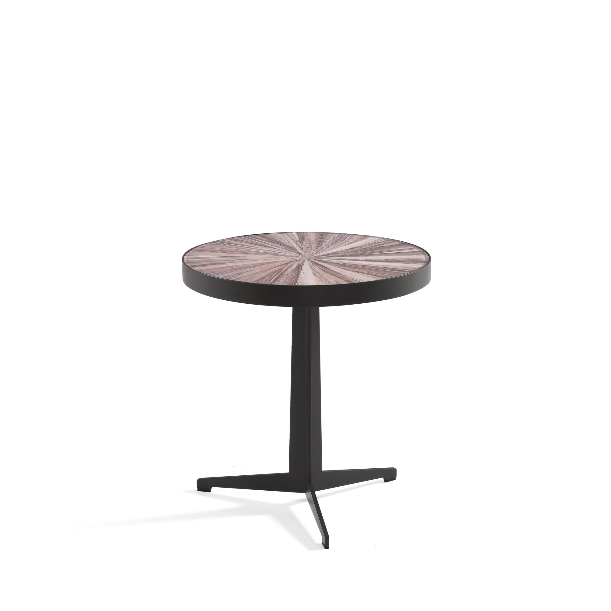 George Oliver Burdett Mid-Century 19 In. Round Maroon End Table With ...