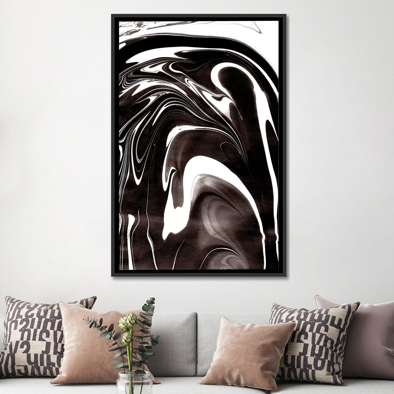 East Urban Home 'Yin-yang II' Watercolor Painting Print on Canvas ...