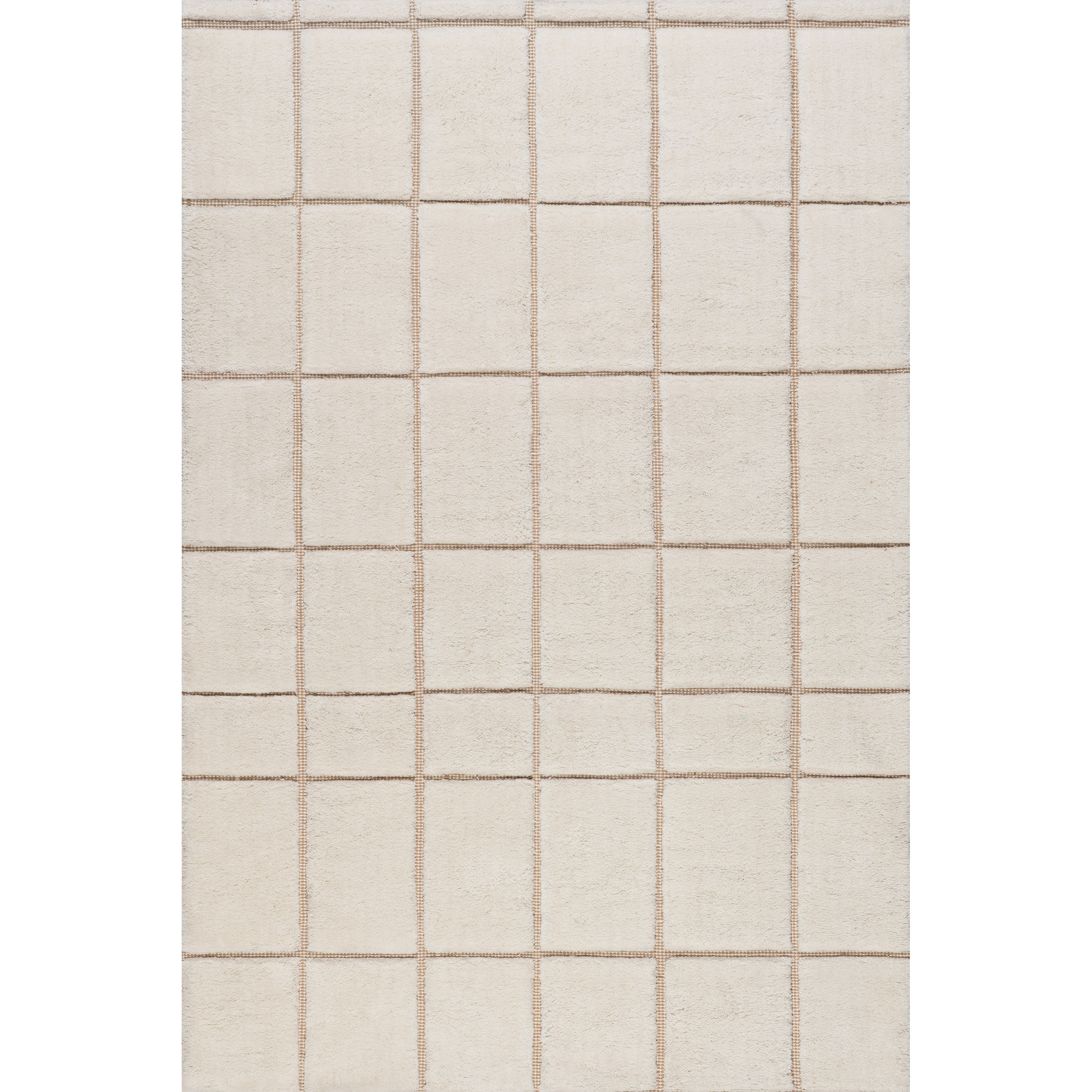 Frenshe Interiors x Rugs USA Em Checked New Zealand Wool Area Rug ...