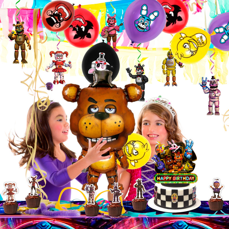 George Oliver Fnaf Birthday Party Supplies, 49pcs Five Nights at Freddy ...