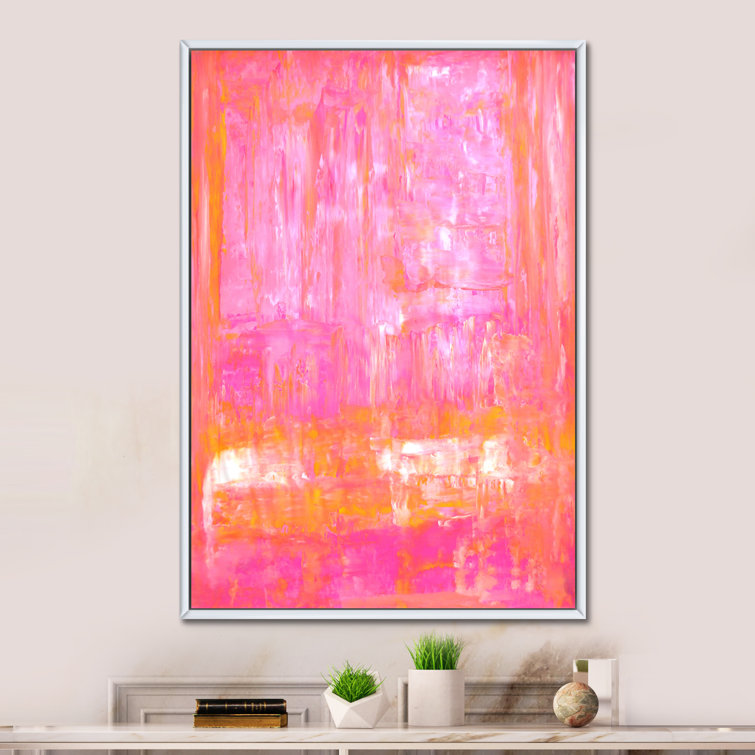 Wade Logan® Bobetta " Pink And Orange Abstract Art V " Painting Print ...