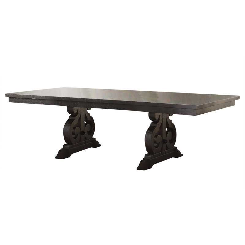 Charlton Home® Geramie Extendable Solid Wood Dining Table | Wayfair