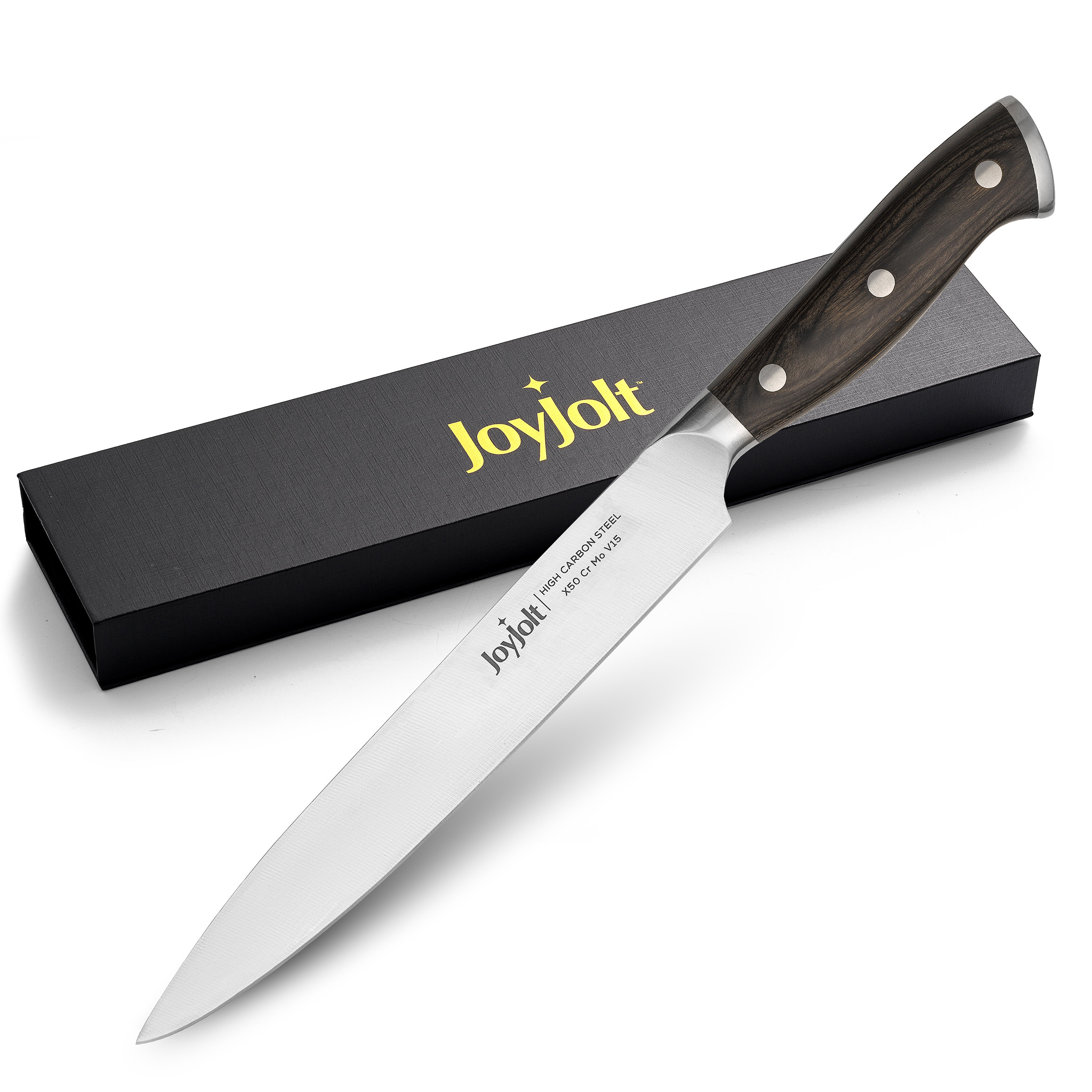 Joyjolt 8-In Slicing Knife High Carbon Steel Kitchen Knife & Reviews ...