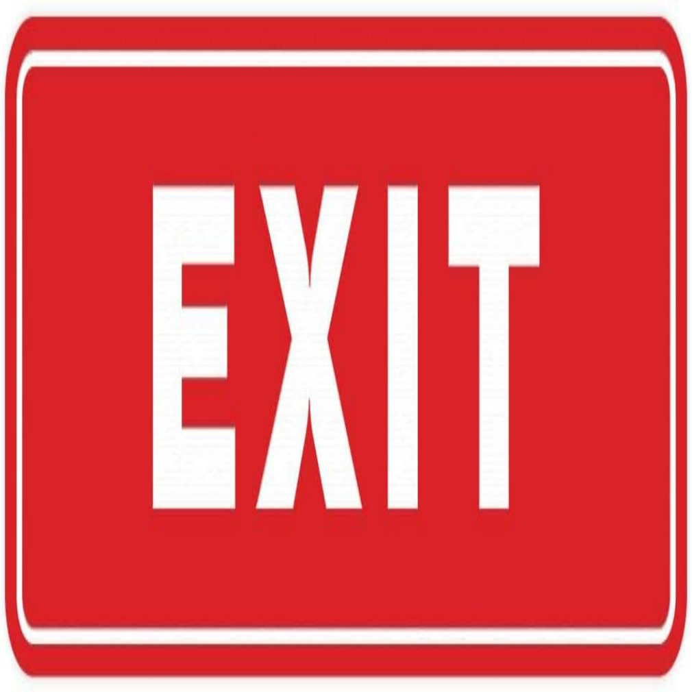 HIBAMSTOR Standard Exit Wall Or Door Sign | Durable Plastic And Easy ...