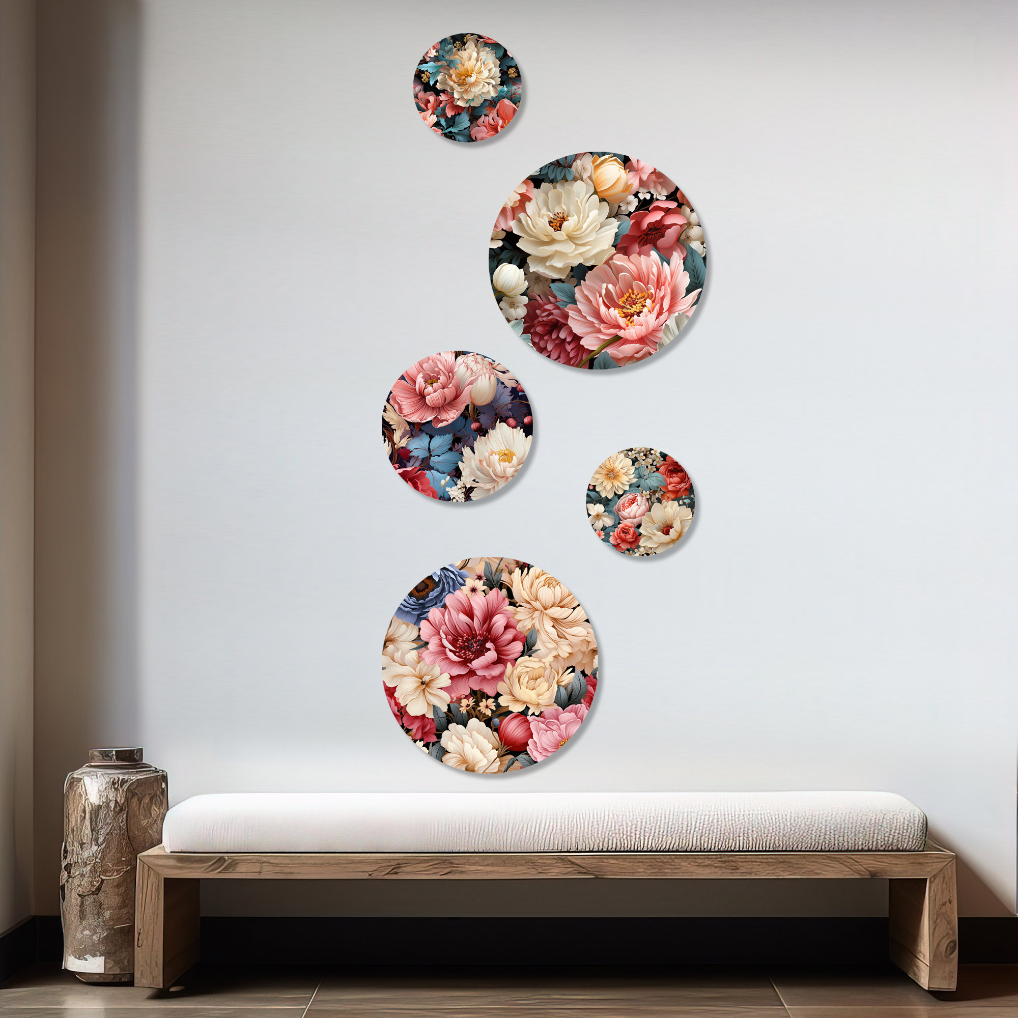Design Art Mulitcolor Bohemian Rhapsody Floral Pattern - Floral Floral ...