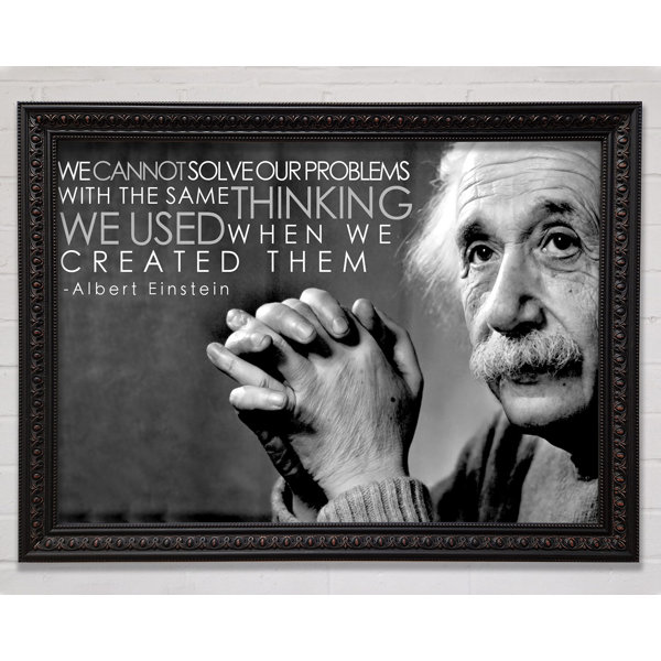 Bright Star Motivational Quote Einstein Thinking - Single Picture Frame ...