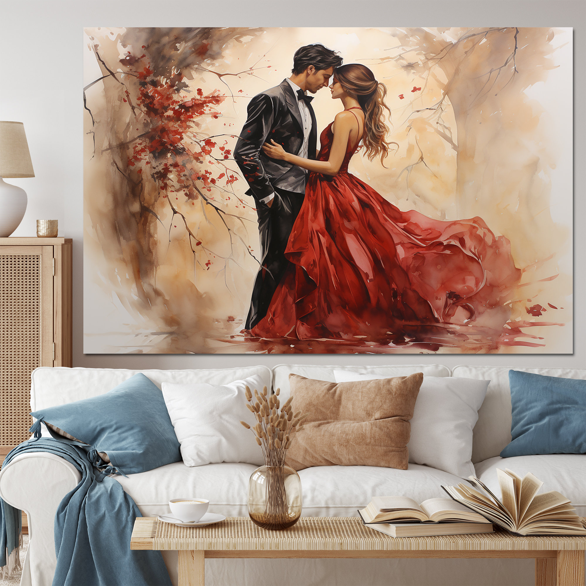 Design Art Wedding Couple Eternal Love - Romantic Wall Art Living Room ...