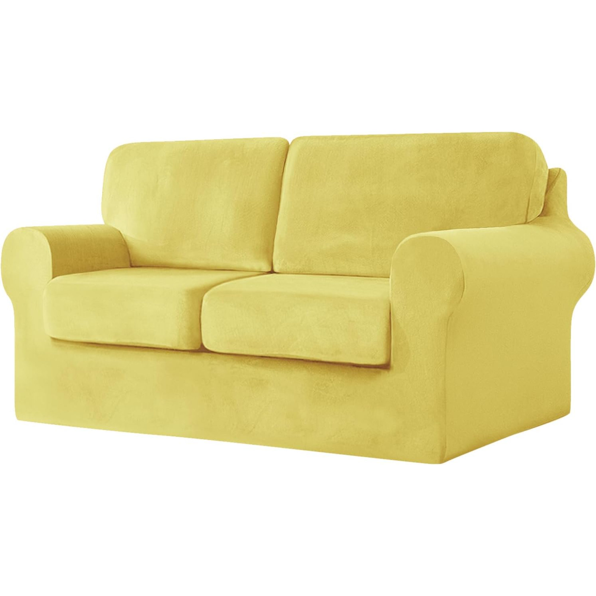 Mercer41 Sofa Cover With Separate Seat Cushions And Backrests Stretch ...