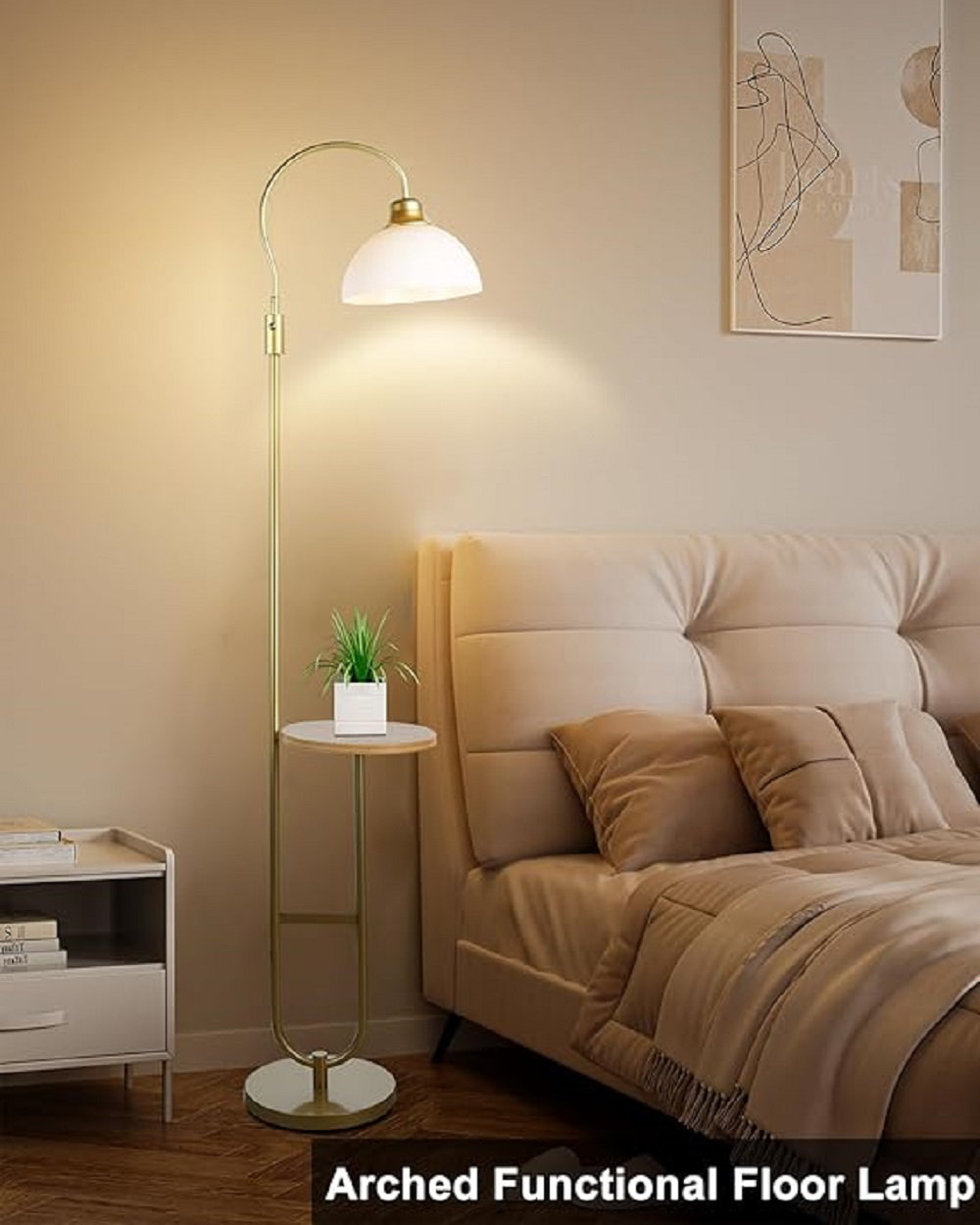 Mercer41 68IN Floor Lamp With Table, Mid Century Modern Standing Lamps ...