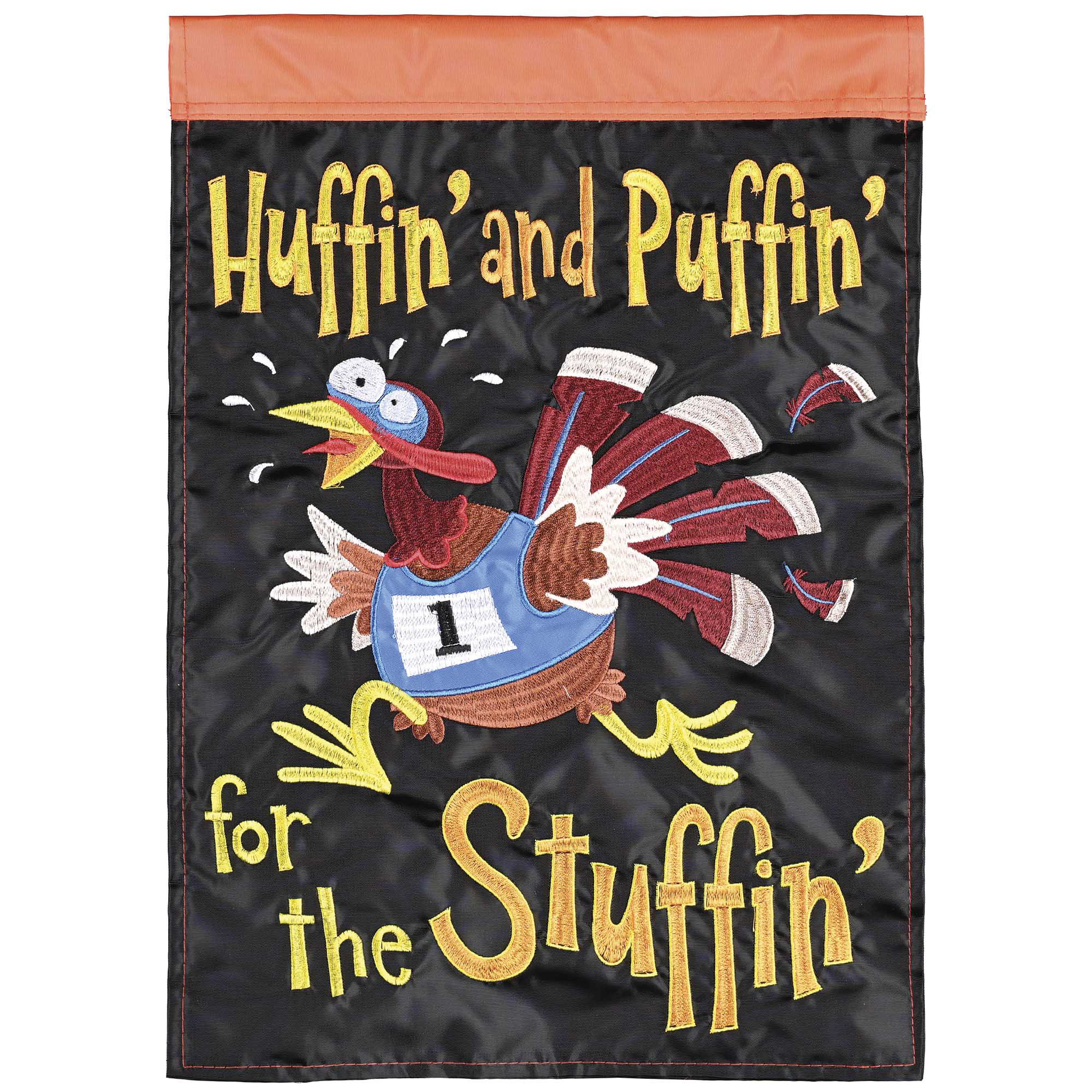 Ophelia & Co. Garden Flag Huffin Puffin Turkey Stuffin | Wayfair