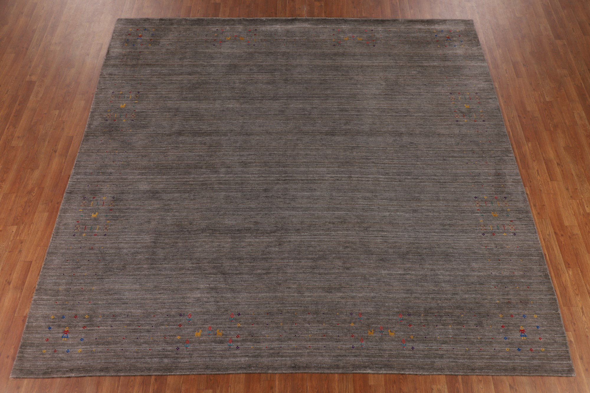 Isabelline Earth Tone Gabbeh Square Area Rug 10x10 | Wayfair