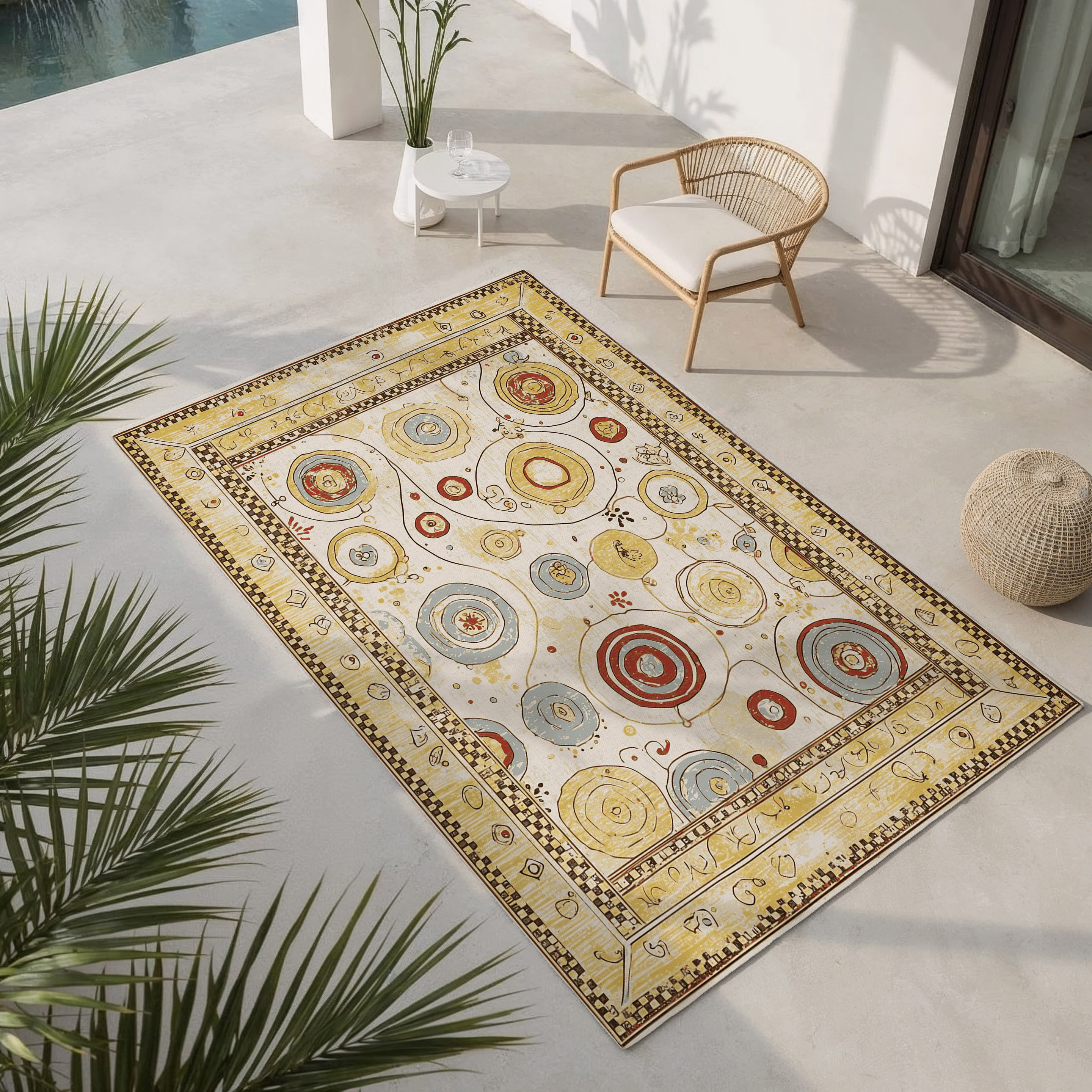Wrought Studio™ Jazzy Beam Indoor And Outdoor Area Rug - Wayfair Canada