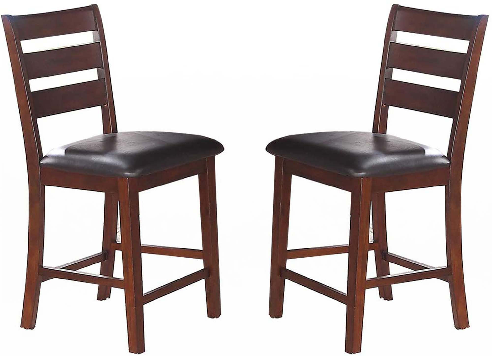Red Barrel Studio Set Of 2 Chairs Solid Wood Counter Height Chairs Faux ...