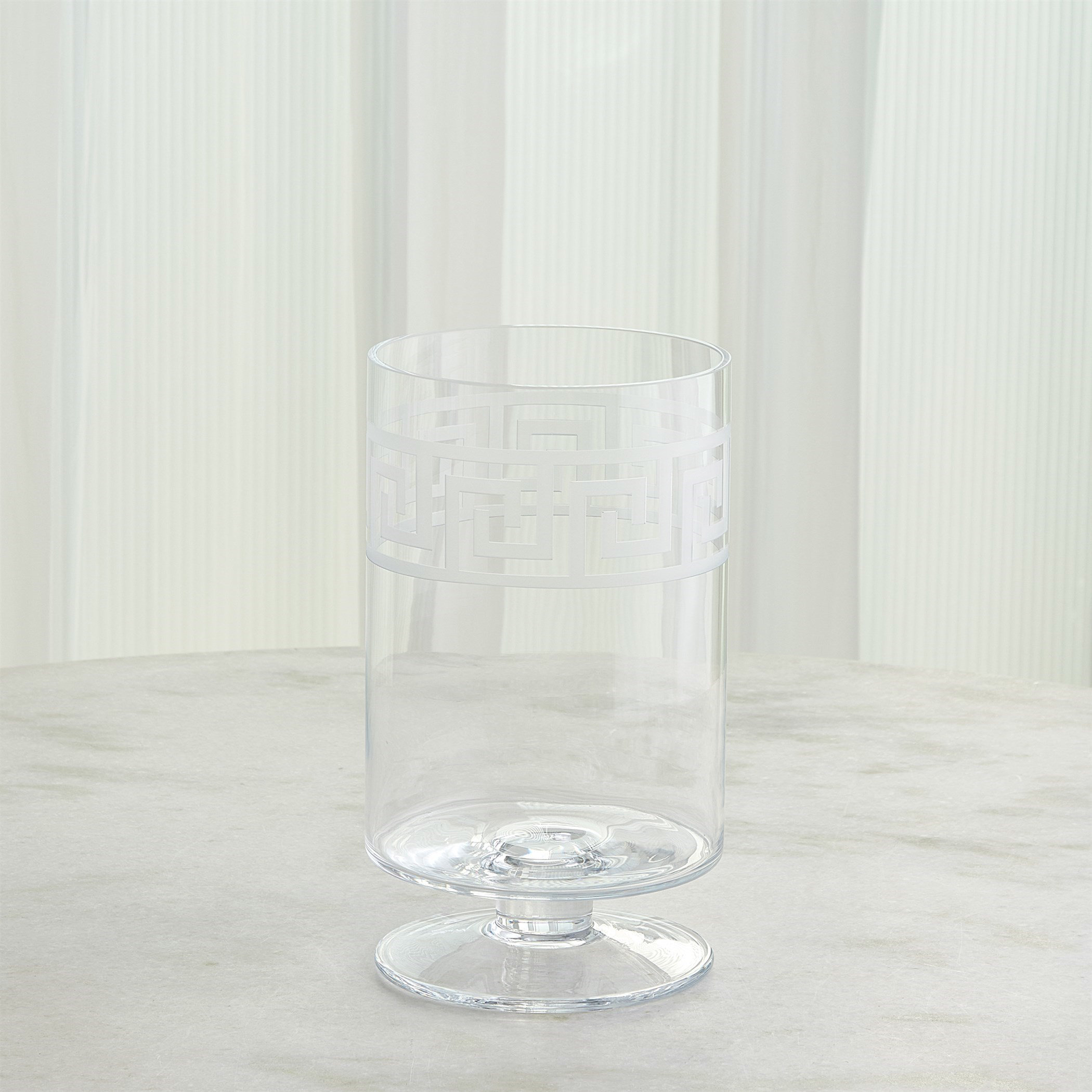 Global Views Etched Greek Handmade Glass Table Vase | Wayfair