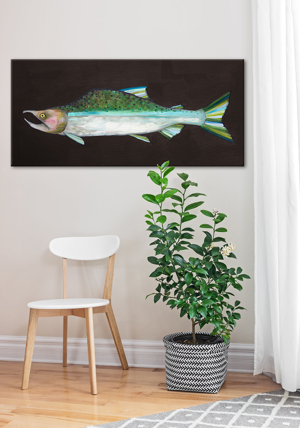 Millwood Pines Wild Salmon On Canvas by Eli Halpin Painting | Wayfair