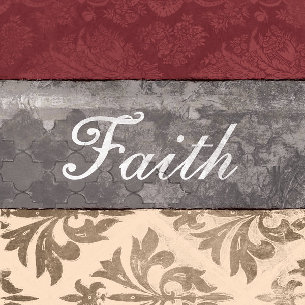 ClassicLiving Faith Burgundy - Wrapped Canvas Art Prints | Wayfair.co.uk