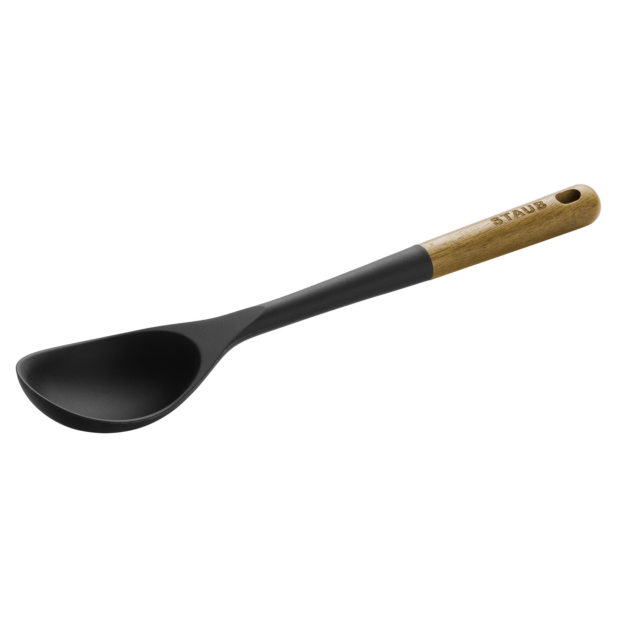 Staub Silicone with Wood Handle Cooking Utensil, Serving Spoon ...