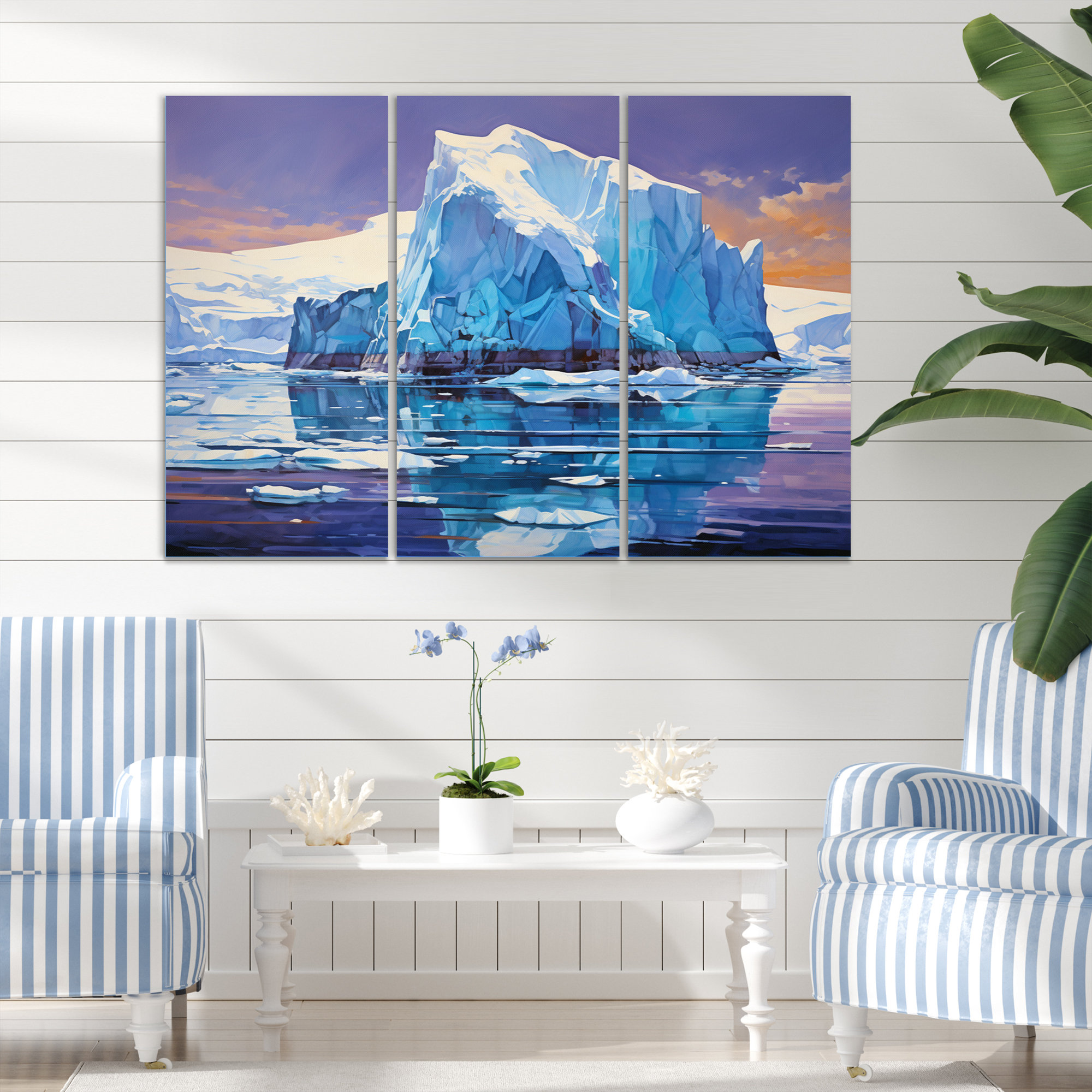Latitude Run® Teal Iceberg Unseen Depths - Landscapes Metal Wall Art ...