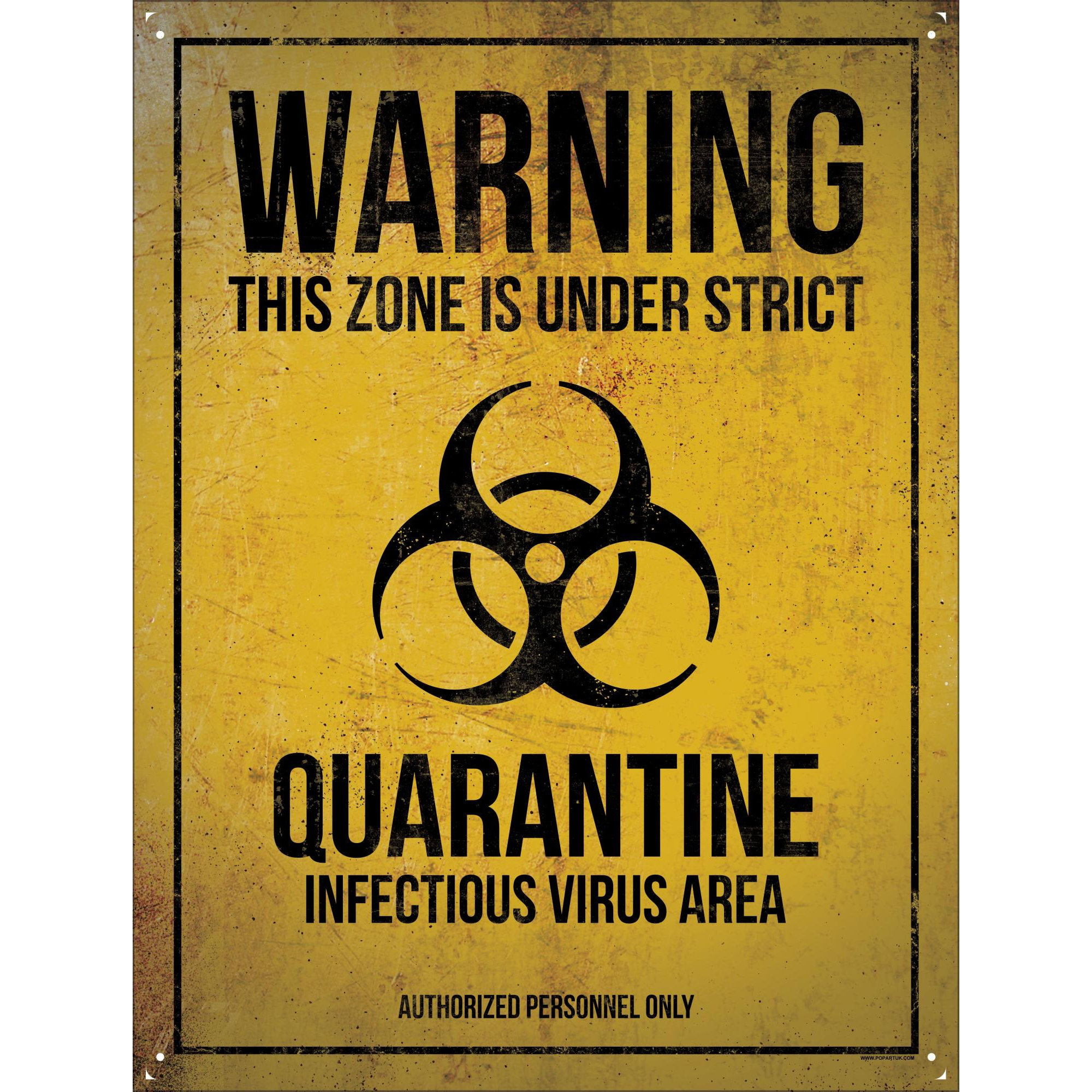 Happy Larry Infectious Virus Area Sign Tin Wall Décor | Wayfair.ie