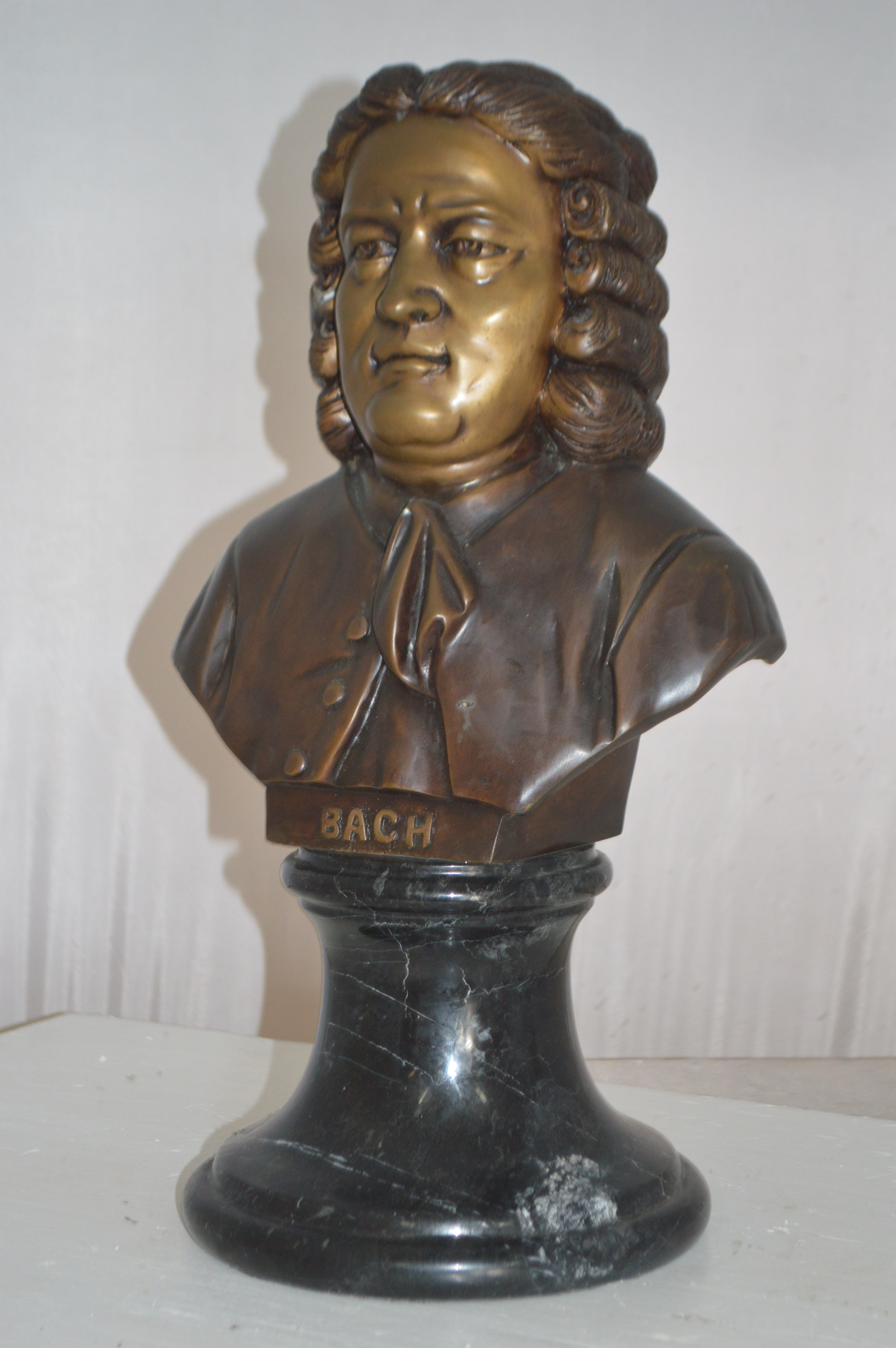 Red Barrel Studio® Jetton Johann Sebastian Bach Bust Bronze Statue ...