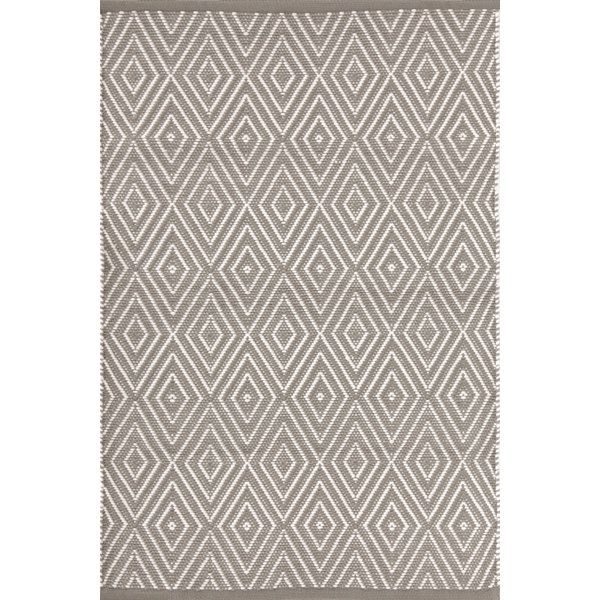 Dash and Albert Rugs Diamond Fieldstone/Ivory Handwoven Indoor/Outdoor ...