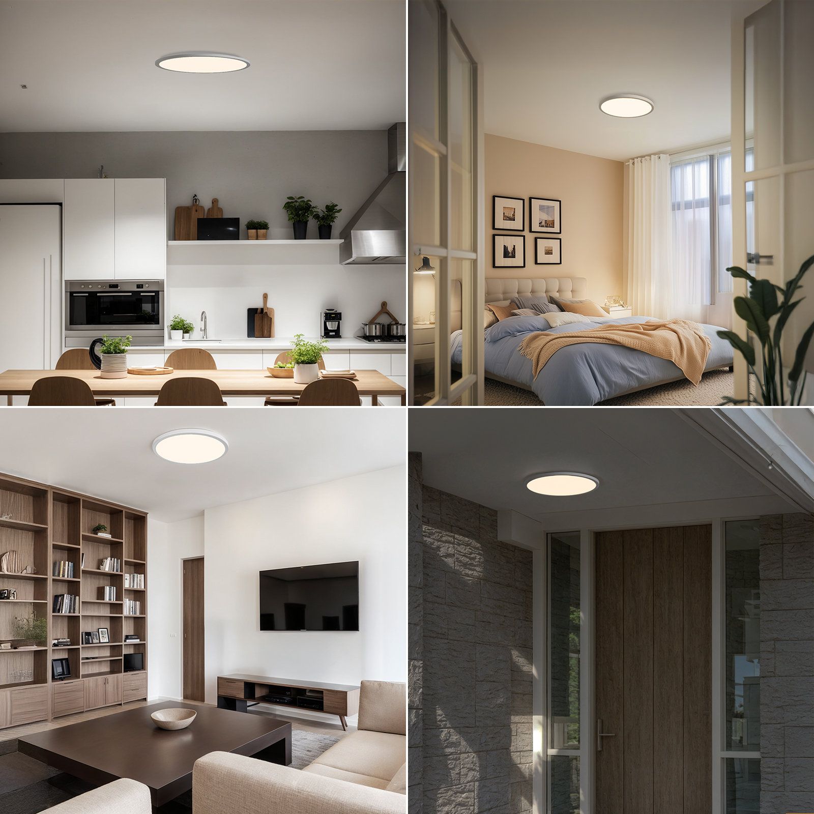 Dakota Fields 2 Pack 2400LM LED Flush Mount Ceiling Light, 24W ...