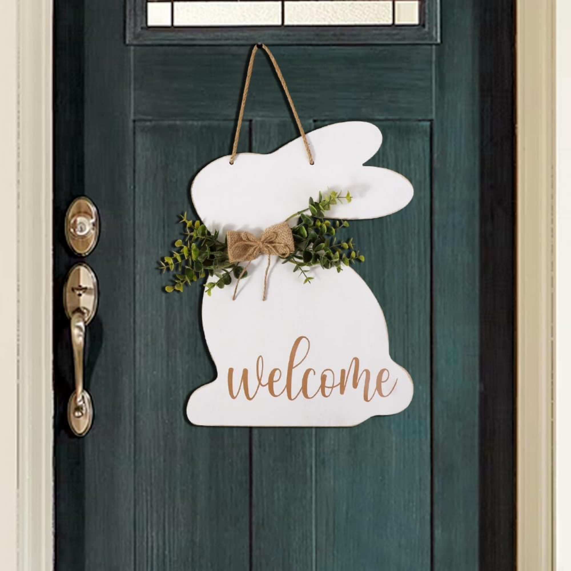Ophelia & Co. Easter Decorations Door Hanger, 1Pc Rustic Wooden Easter ...