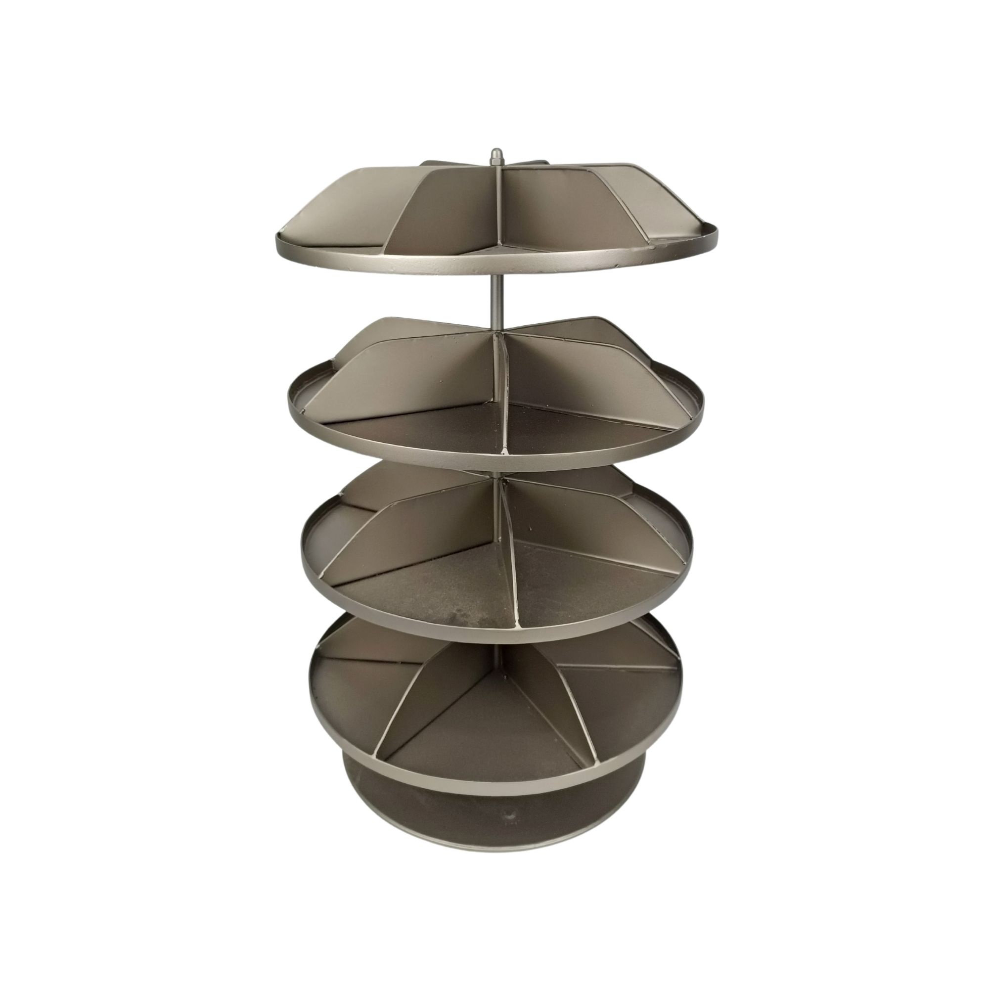 17 Stories VIP Metal 18.9 in. Silver 4 Tier Display with Seperators ...