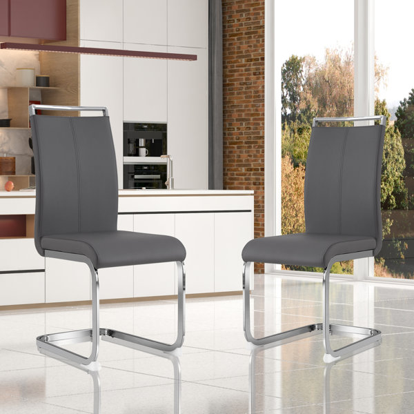 Wrought Studio 16.54 Wide Charlinda Top Air Leather Dining and ...