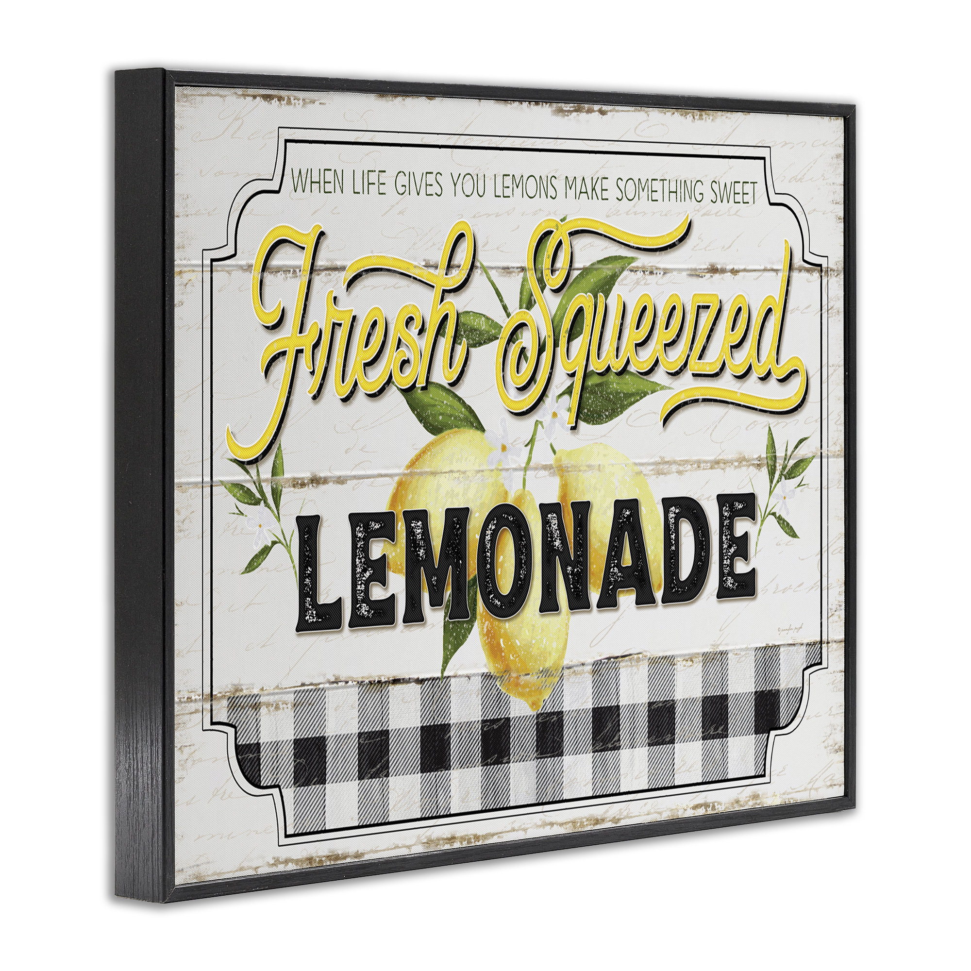 Stupell Industries Charming Rustic Fresh Squeezed Lemonade Sign by ...