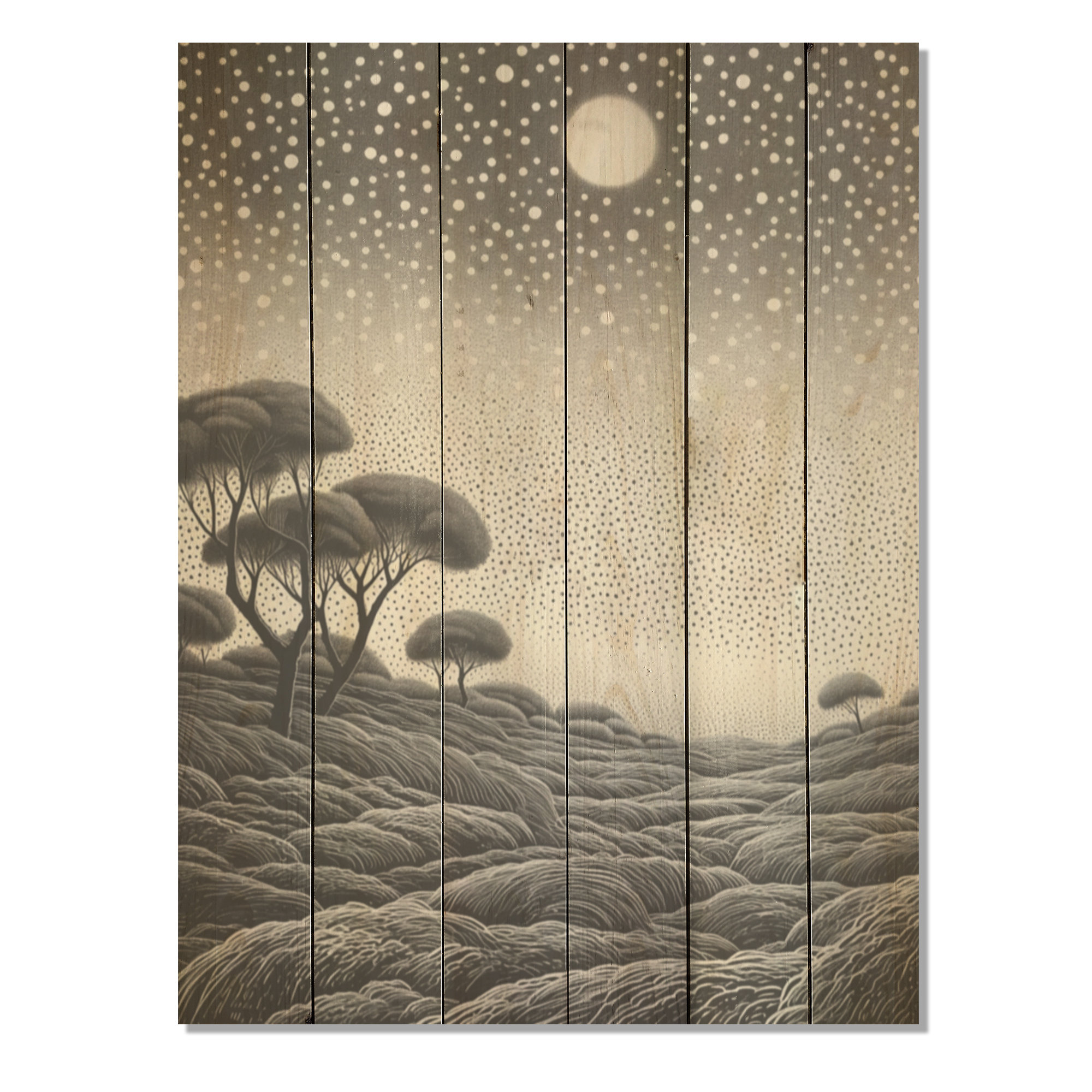 Lark Manor™ Gray Abstract Starry Landscape - Coastal Coral Under Water ...