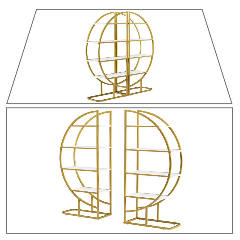 Mercer41 Etan Geometric Bookcase | Wayfair