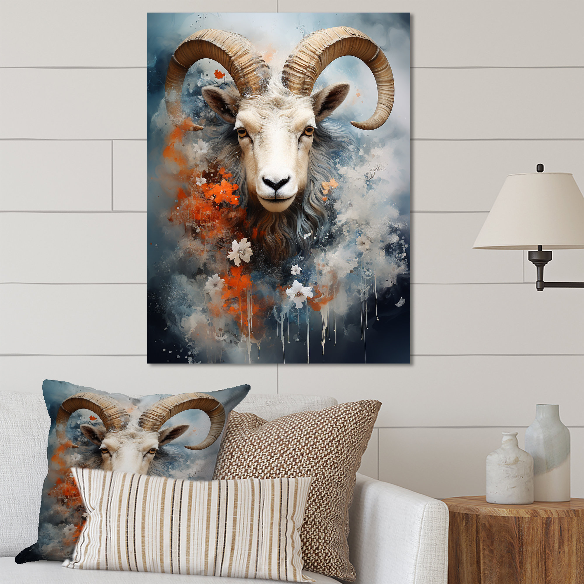 Ivy Bronx Capricorn Constellation 1 - Goat Animal Metal Wall Art | Wayfair