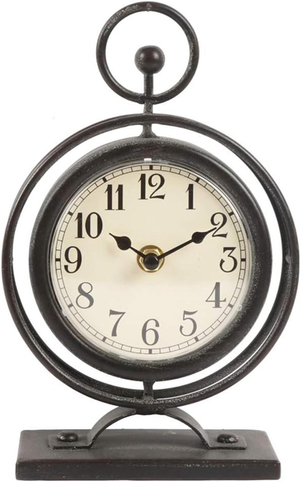 Williston Forge Digital Metal Mechanical Tabletop Clock in A-black ...
