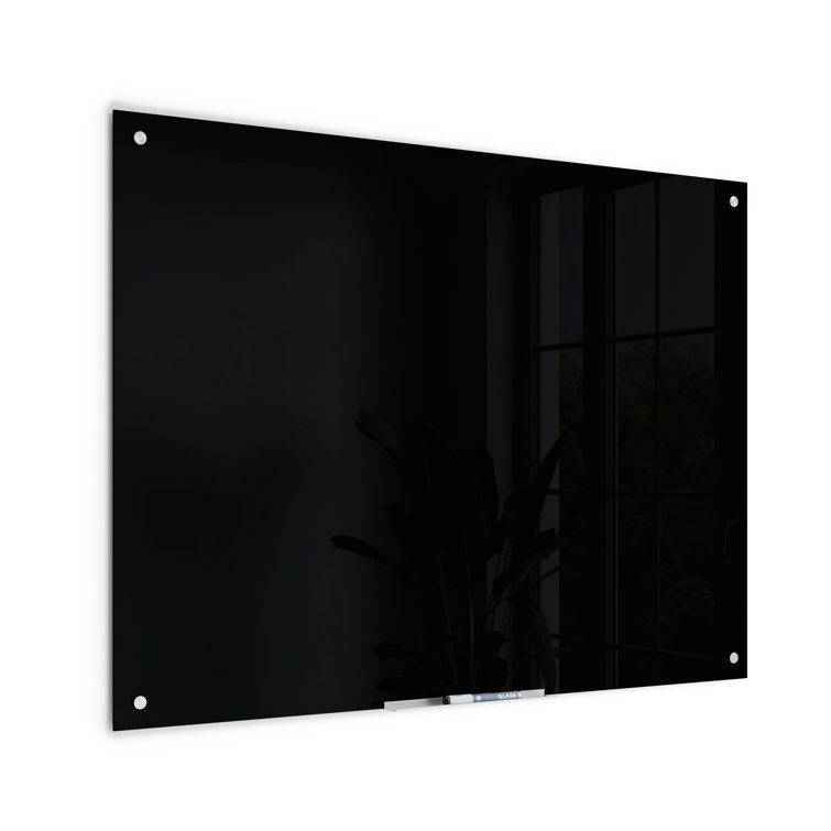 U Brands Black Glass Dry Erase Board, Frameless & Reviews | Wayfair