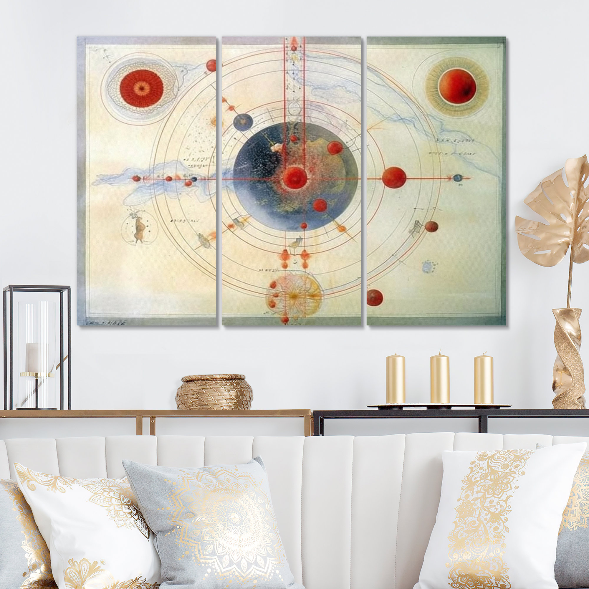 Latitude Run® Cosmic Blueprint Vintage Universe Illustration I ...