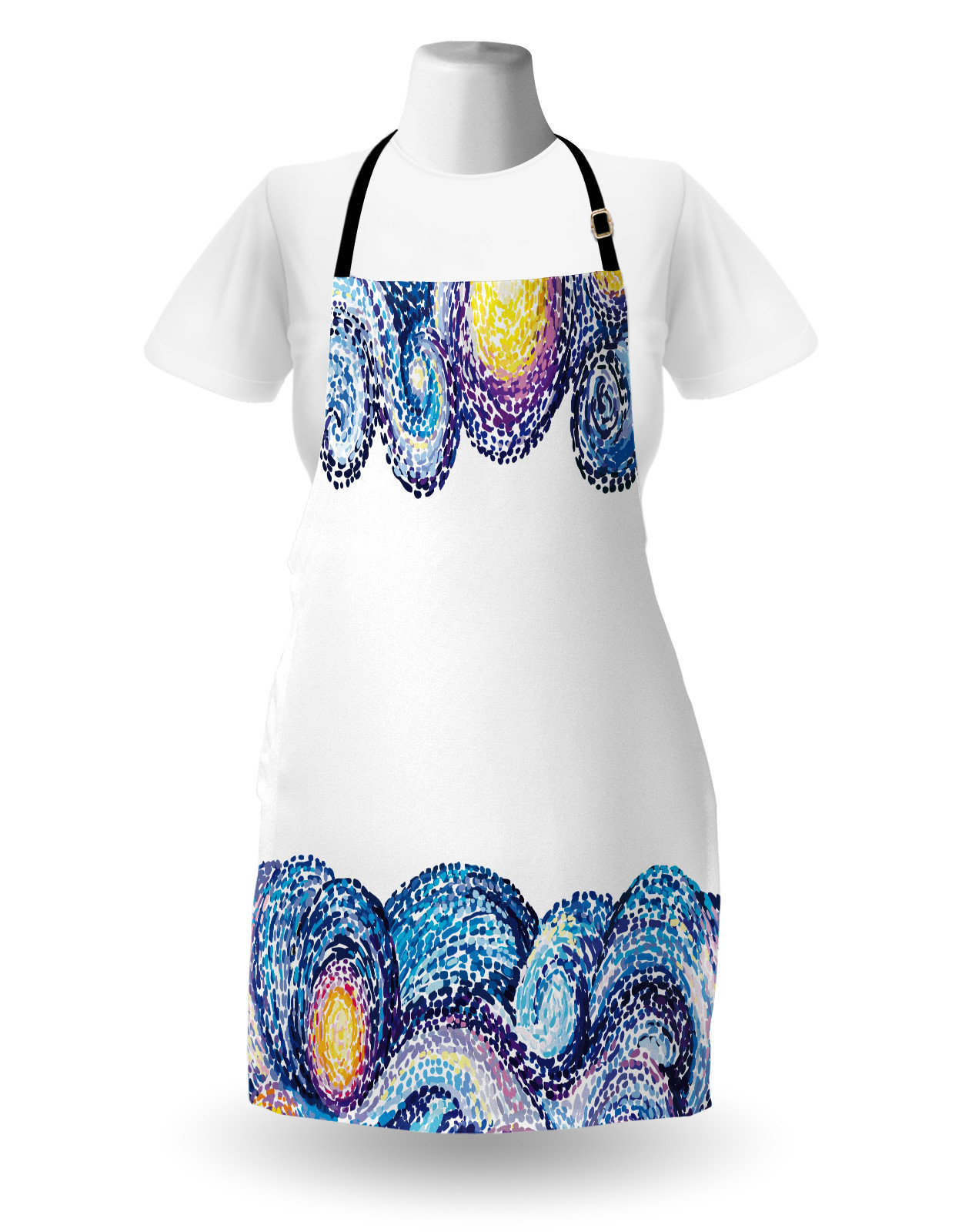 East Urban Home Starry Night Apron Unisex, Watercolor Wave, Adult Size ...