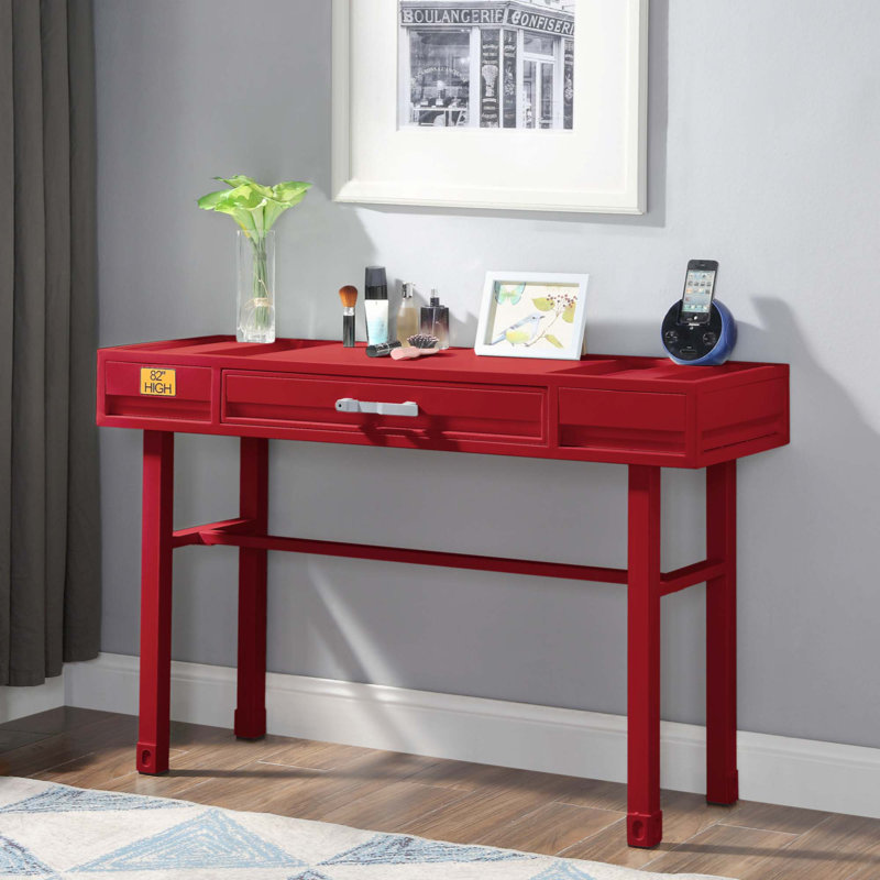 17 Stories Red Vanity Desk With 1 Drawer | Wayfair