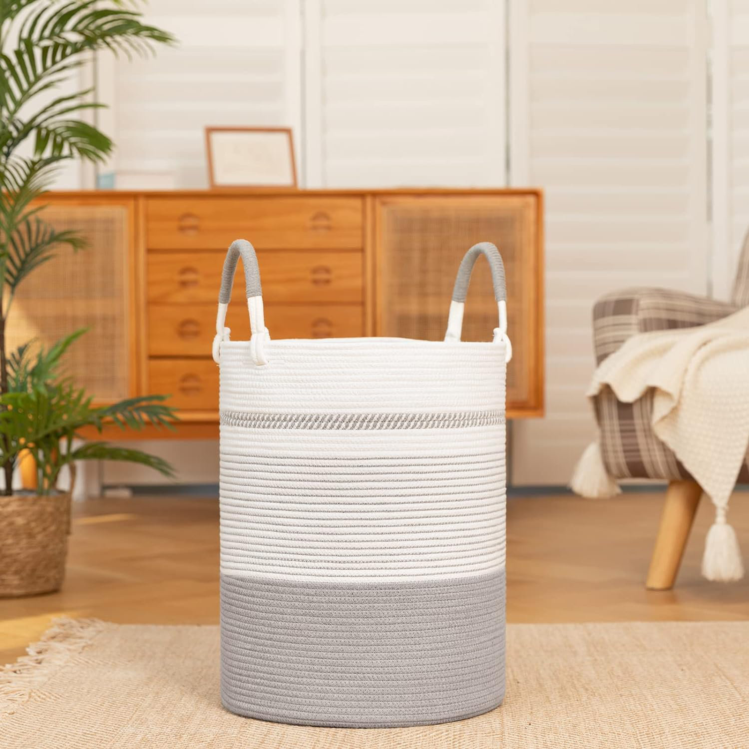 Ebern Designs Fabric Laundry Basket with Handles - Wayfair Canada
