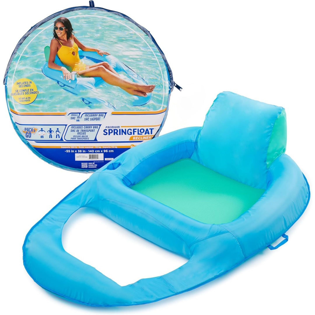 DESIGN SHOP BY SHELL Premium Recliner Pool Lounger, Inflatable Pool ...
