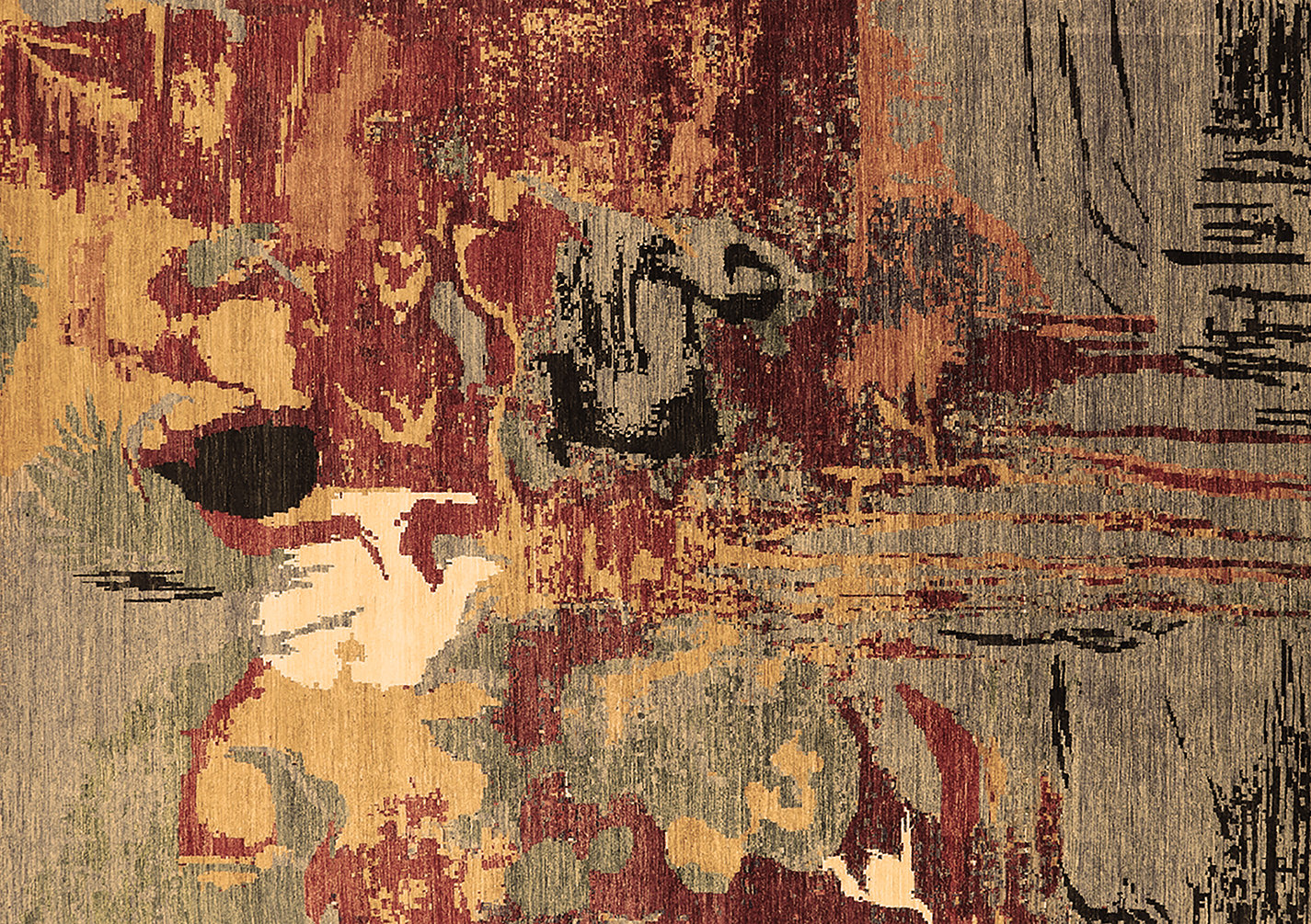 17 Stories Warnest Mid-Century Modern 1785 Brown Machine Washable Area ...