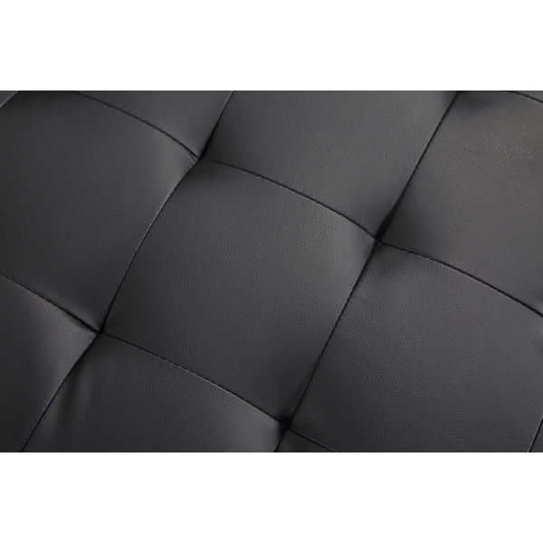 Wade Logan® Bernace 116" Wide Faux Leather Right Hand Facing Sleeper ...