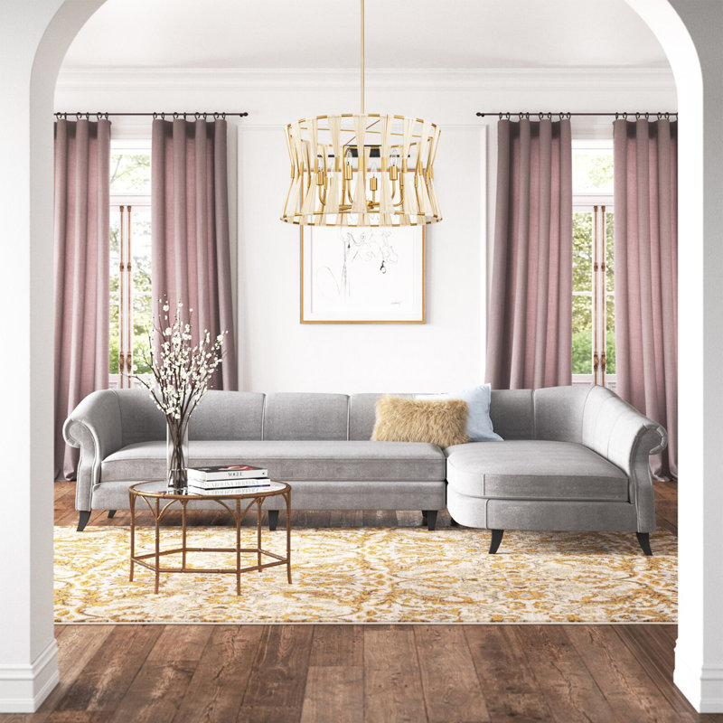 Everly Quinn Renessa 6 - Light Bleached Natural Rope/Patinaed Brass ...