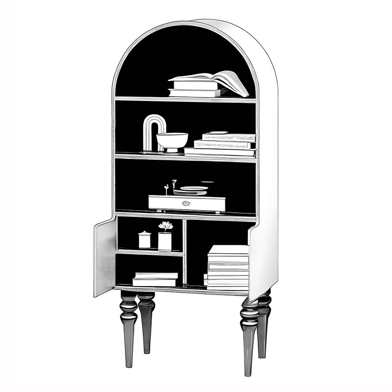 DURBIL Modern arch multi-functional display bookcase | Wayfair
