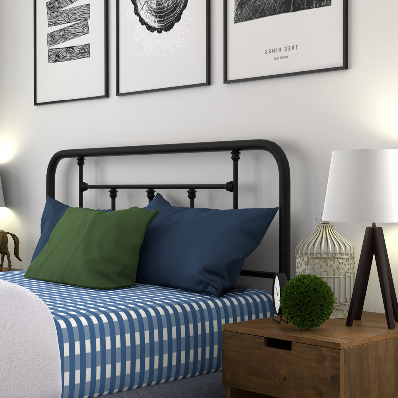 Laurel Foundry Modern Farmhouse Kettering Steel Metal Slat Headboard ...