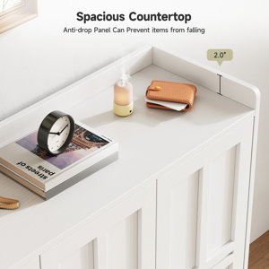 Lark Manor 30 Pair Shoe Cabinet With 3 Doors And Adjustable Shelves For ...