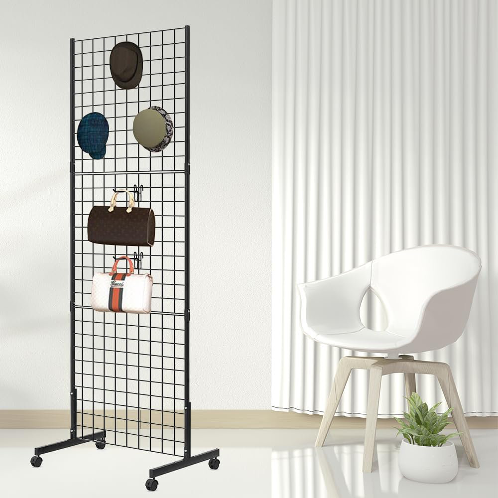 Latitude Run® 1 Pack 2' Three Pieces Gridwall Panels Stand With T-Base ...