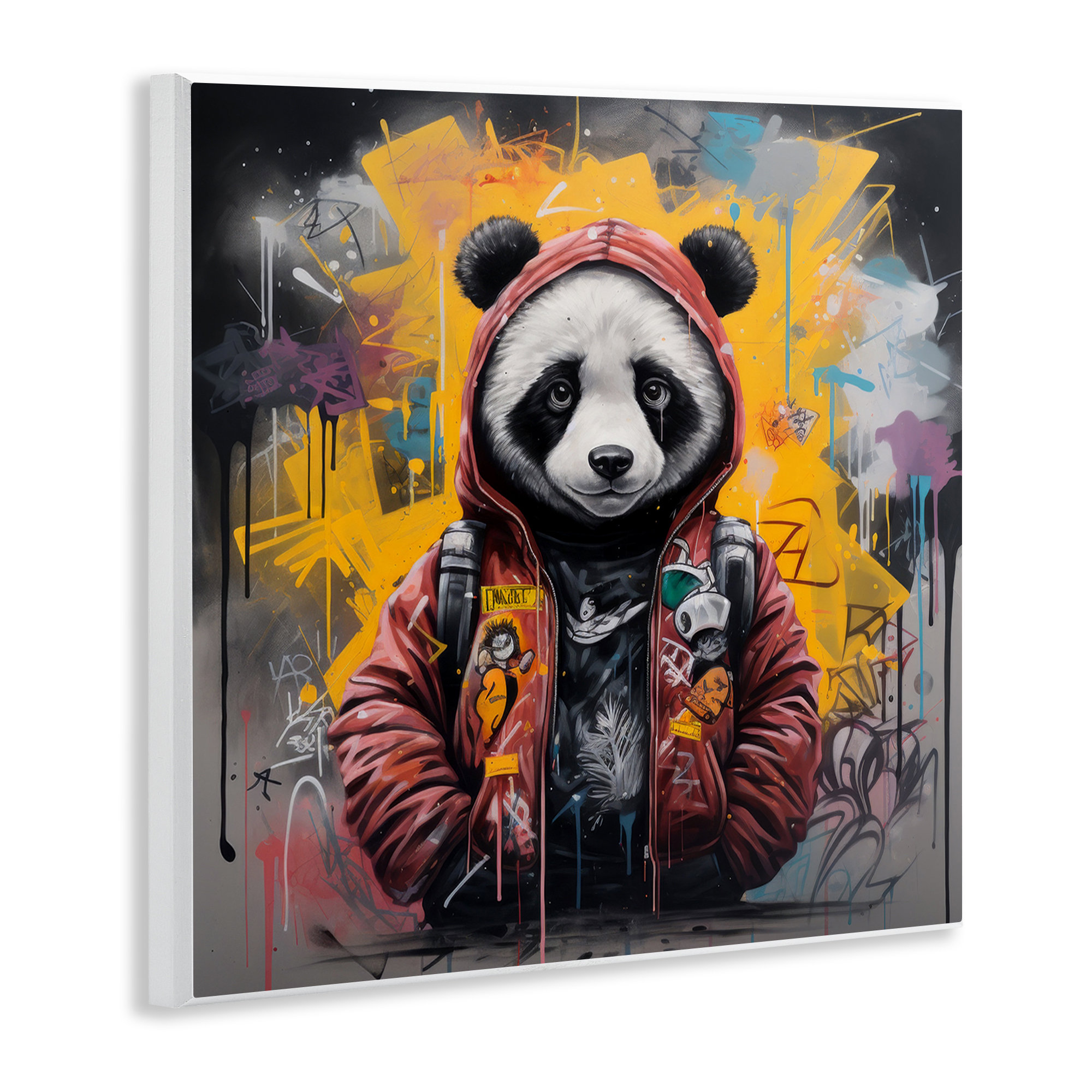 Dakota Fields Urban Graffiti Panda Bear Wall Plaque Art by Lazar Studio ...