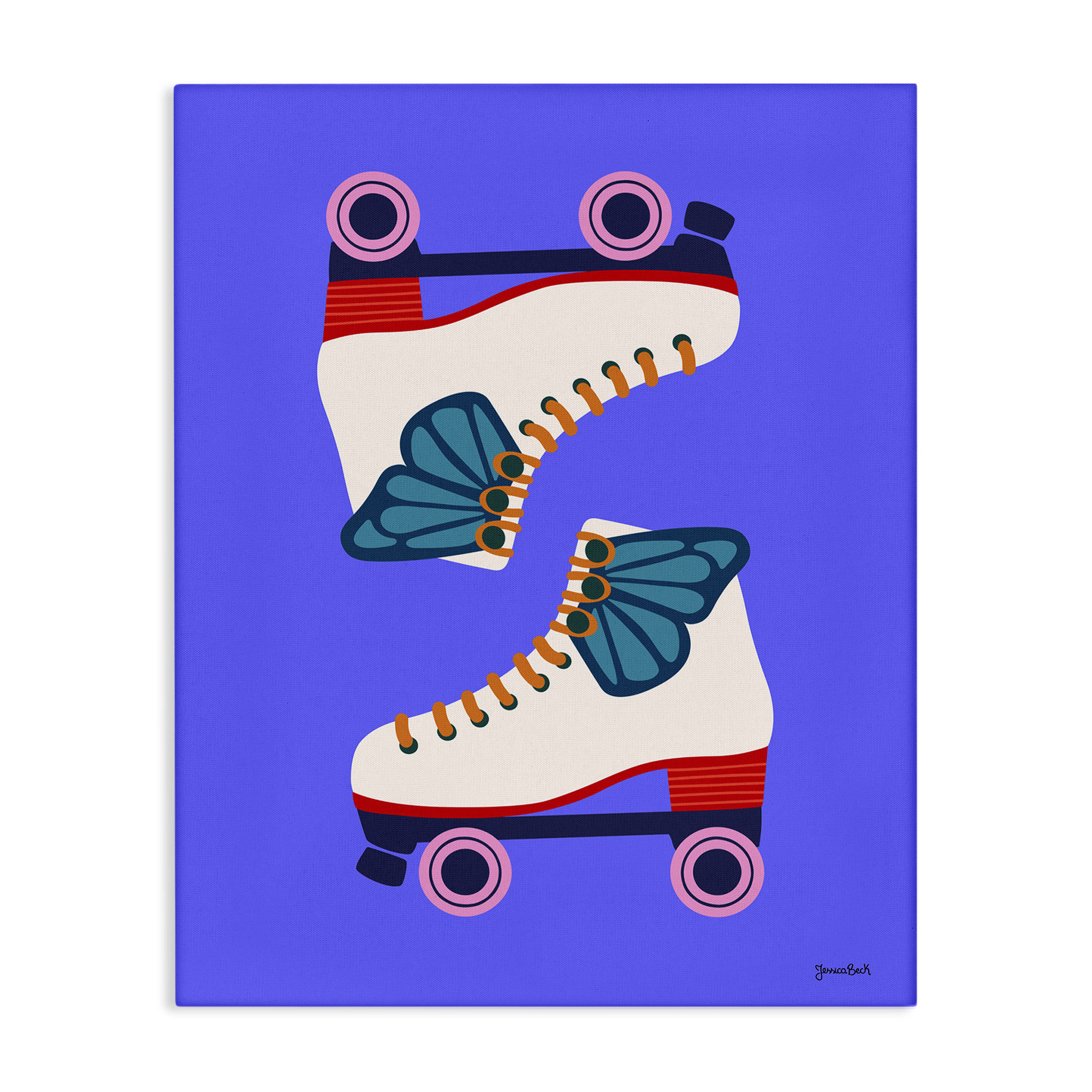 Winston Porter Bold Roller Skates Canvas Wall Art by Jessica Beck ...