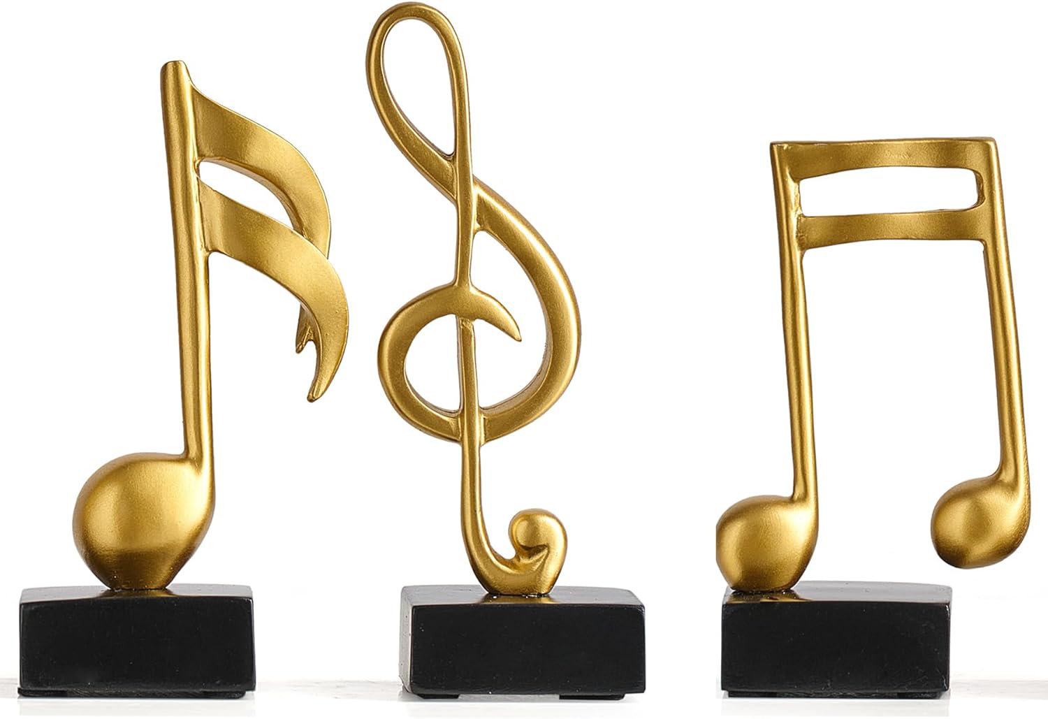Rosdorf Park 3 Pieces Gold Music Note Decor Sculptures Home Decor For ...